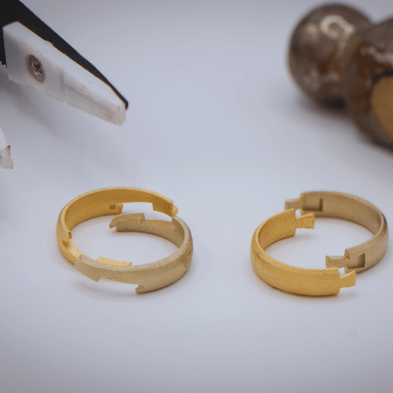 Mortise and Tenon with Tapered Pins Joinery Ring - Carbon6