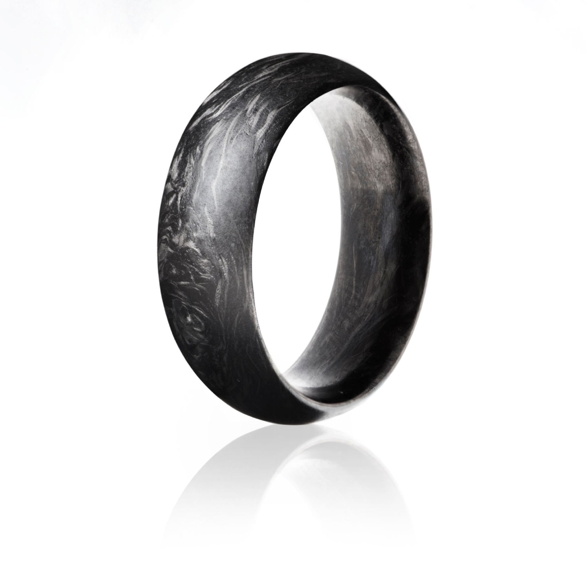 Black Forged Carbon Fiber Ring by Carbon 6 Rings - Men's Wedding Band ...