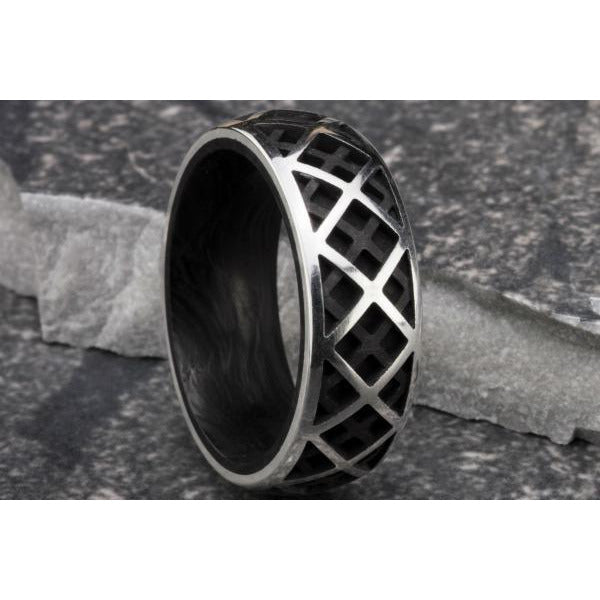 Forged Carbon Cage Ring - Carbon6